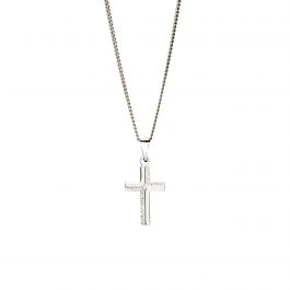 Saurum, Valkokultainen risti-riipus, 8162 - Malmin Korupaja