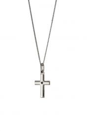 Saurum, Risti-riipus mustalla timantilla, hopea, 501733 - Malmin Korupaja