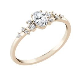 Malmin Korupaja, Vintage, Sienna -timanttisormus, samppanjakulta, 0,30ct oval ...